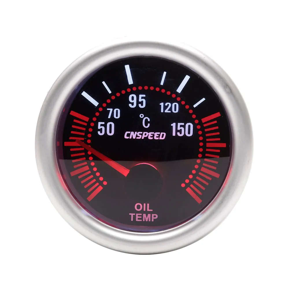 DHgate.com:52mm Universal LED Smoke Len Oil Temperature Gauge Meter ...