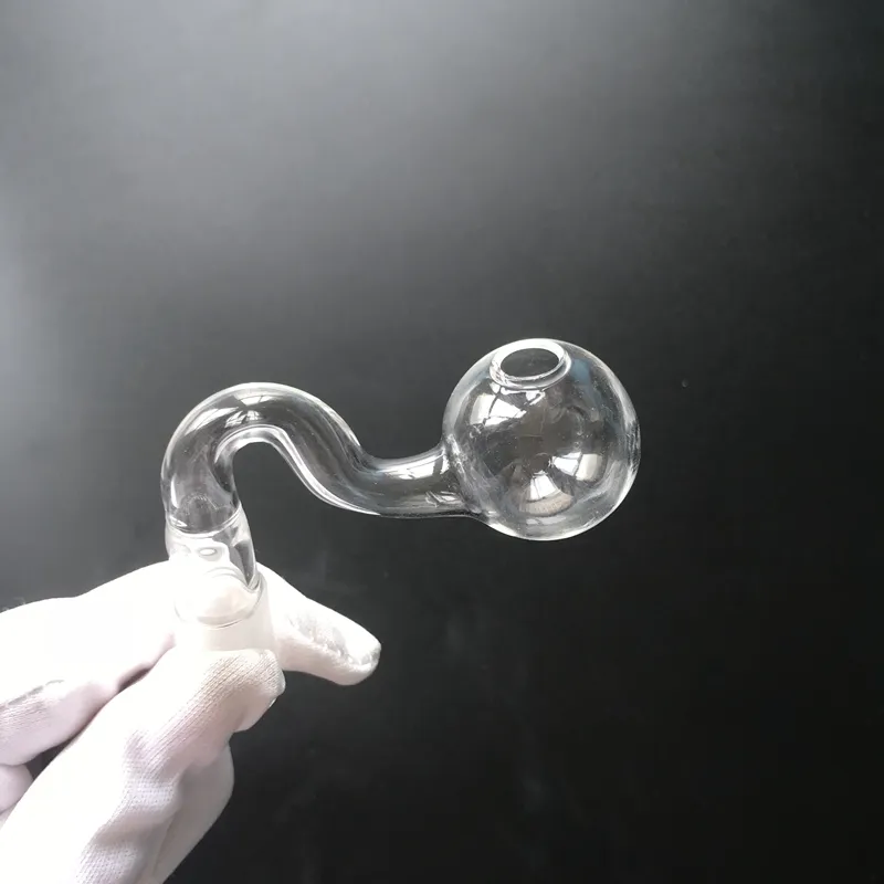 Thick Pyrex Oil Burner Pipe 18mm/14mm Male Female Clear Glass Hand ...