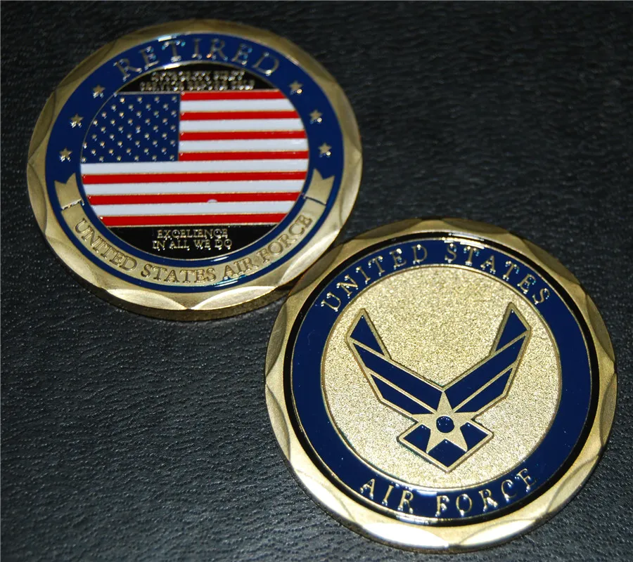 United States Air Force Retired Veteran Challenge Coin - Honor ...