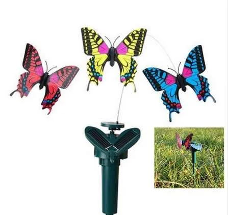 Solar Powered Garden Decorations: Vibrating Butterfly Garden Stakes ...