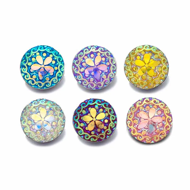 Interchangeable Snap Button Jewelry: 18mm Silicone & Resin Charms for ...