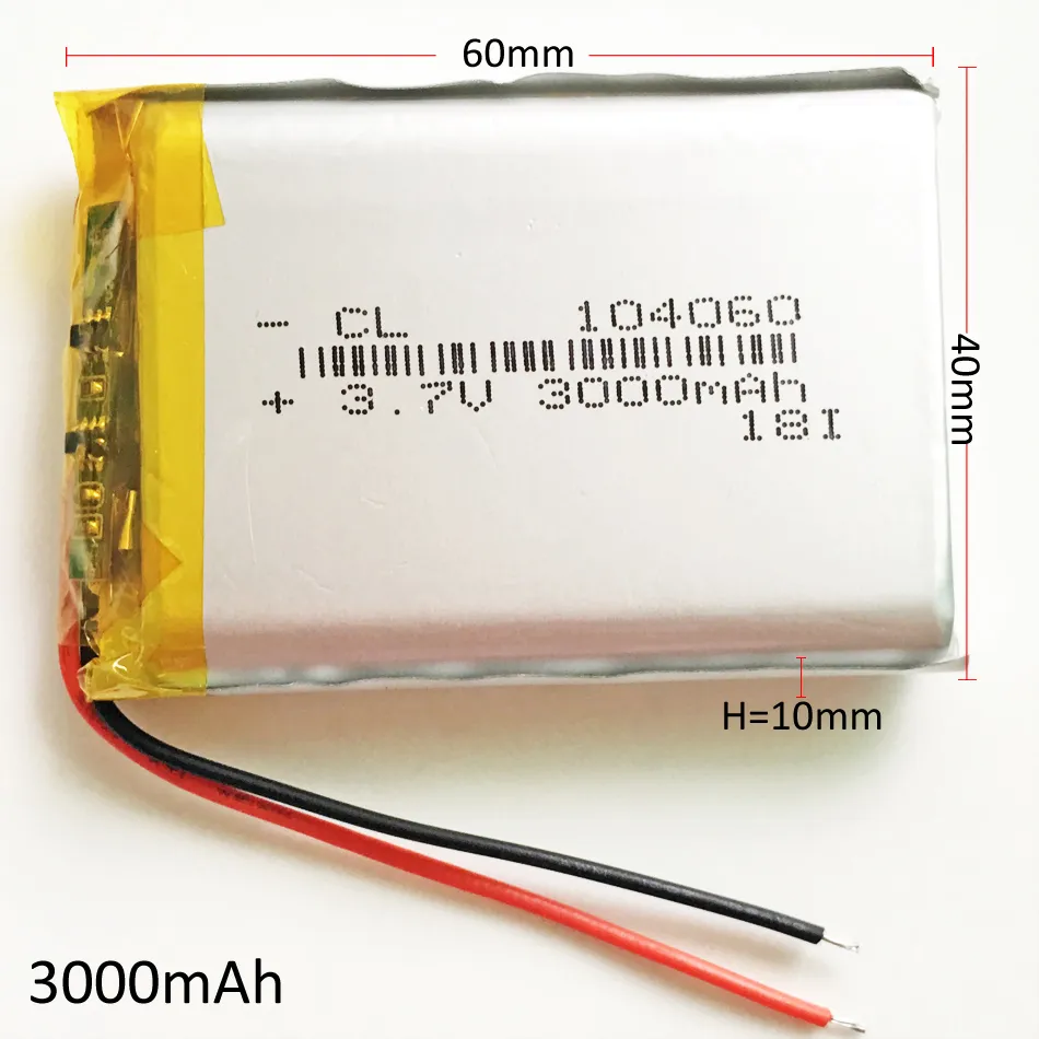3000mAh Lithium Polymer LiPo Rechargeable Battery For PAD Mobile Phone ...