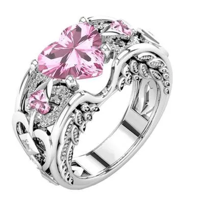 DHgate.com:Exquisite 925 Sterling Silver Ruby Engagement Ring for ...