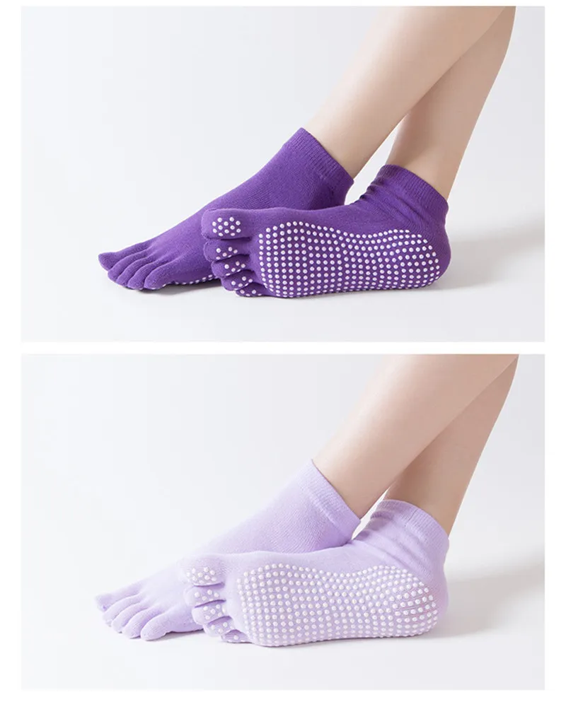 Ladies Yoga Socks Women's Cotton Toe Socks For Dance, Gym, Pilates ...