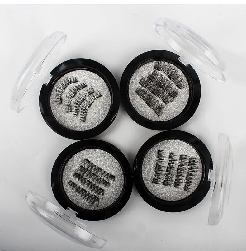 New Arrival 3 Magnetic False Eyelashes Handmade Natural Long 3D Fake ...