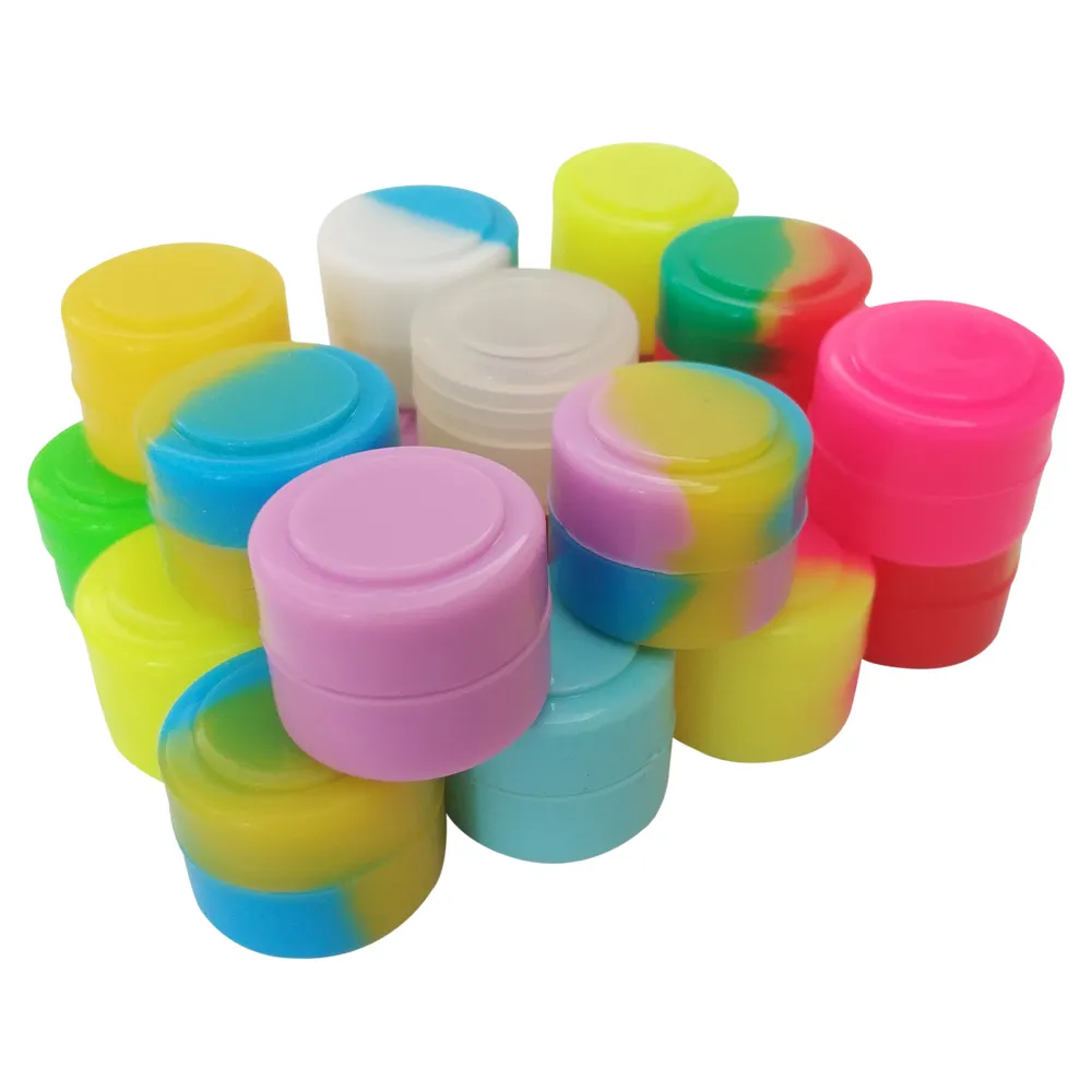DHgate.com:Silicone Jars 100pcs - 2ml Assorted Color Non-Stick Round ...