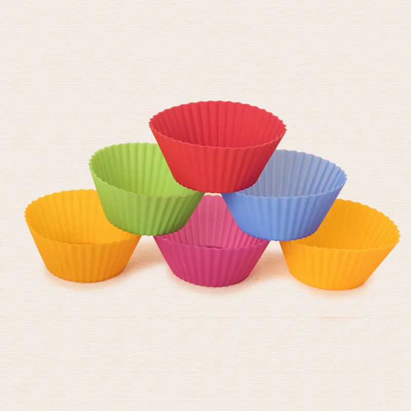 Round Shape Silicone Jelly Baking Mold 7cm Muffin Cup Cake Cups ...