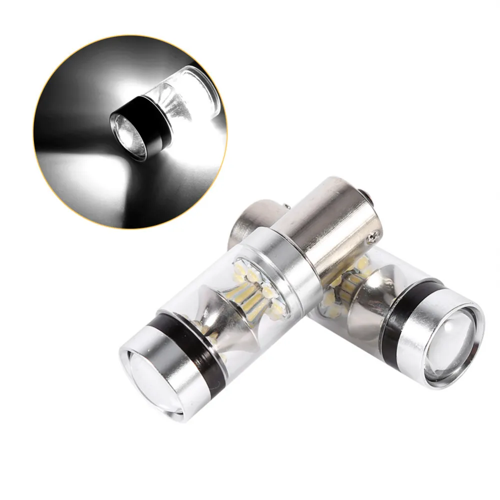 2x 1156 1157 LED Car Bulbs - 100W Super Bright White Backup Reverse ...