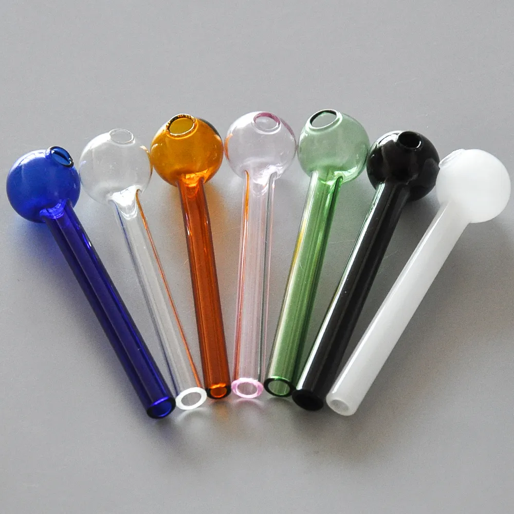Pyrex Glass Oil Burner Pipe Mini Spoon Hand Pipes Colorful Small Pyrex ...