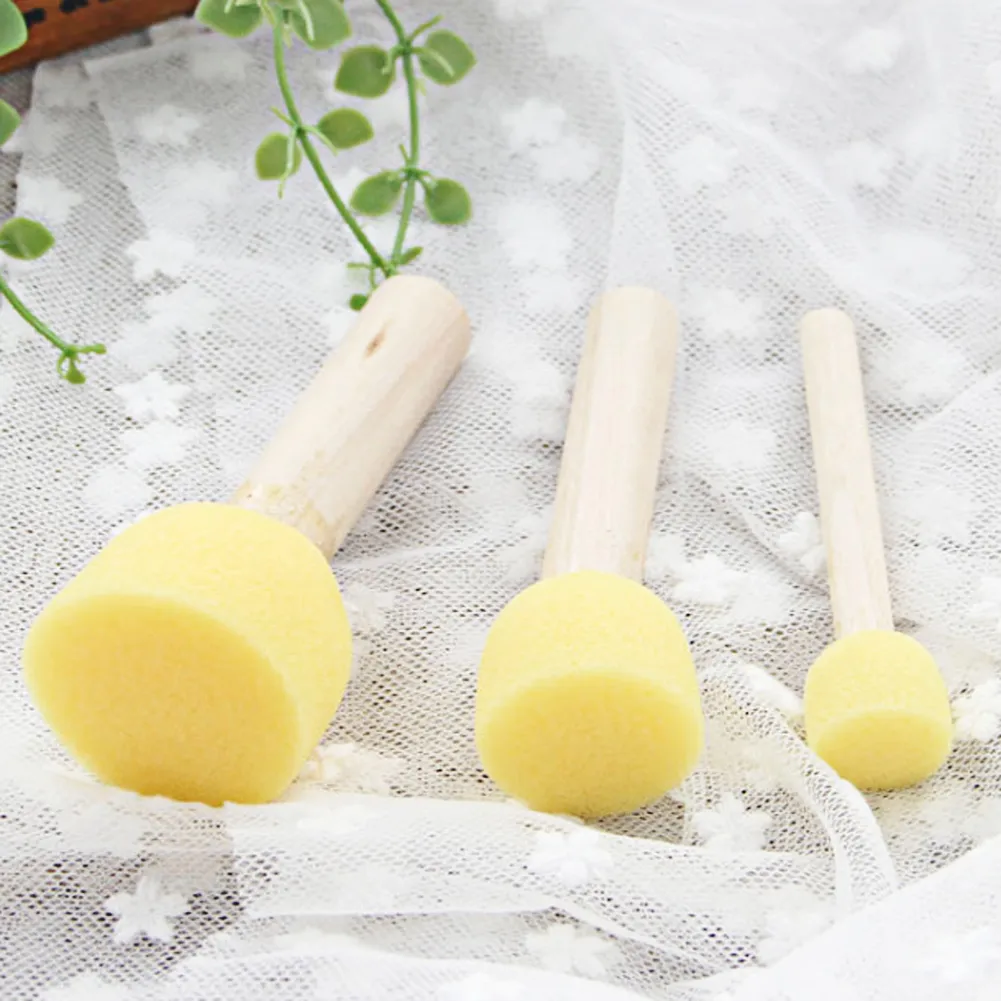 DHgate.com:4Pcs Wooden Handle Seal Painting Tool Sponge Set for ...