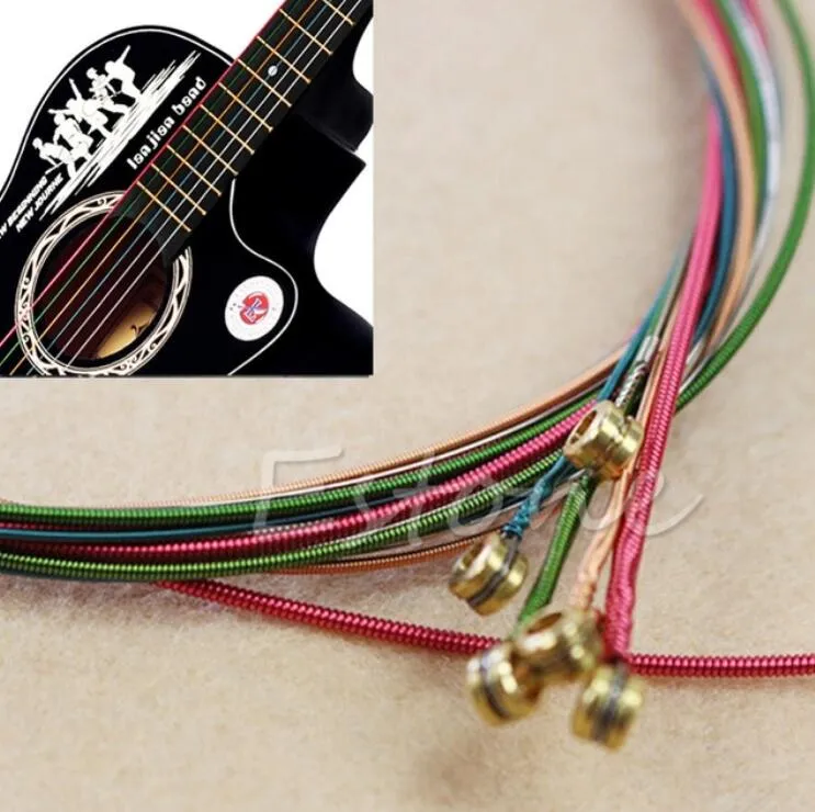 Rainbow Acoustic Guitar Strings Colorful Replacement String Set For ...