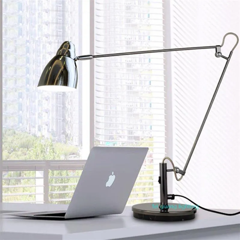 Creative Metal Desk Lamp Long Arm Folding LED Table Lamp For Office ...