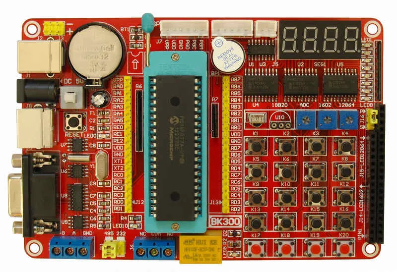 PIC Development Board Kit Microcontroller Learning Board Avec Microchip Pic16f877a MCU Pour Les ...