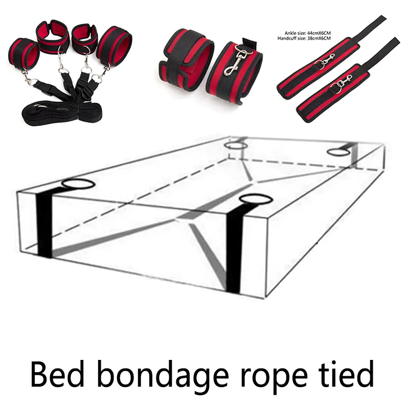Bed-On supplemental inflatable restraint system with Tied Rope for BDSM ...