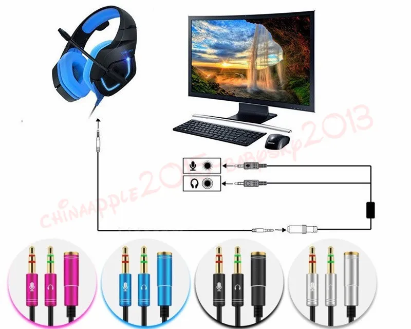 Audio Splitterkabel 3 5 Mm Weiblich Bis 2 Mannlicher Kopfhorer Splitter Adapter Fur PC Smartphone Tablet Laptop Silber Von Mcd1234acd 0 84 DHgate