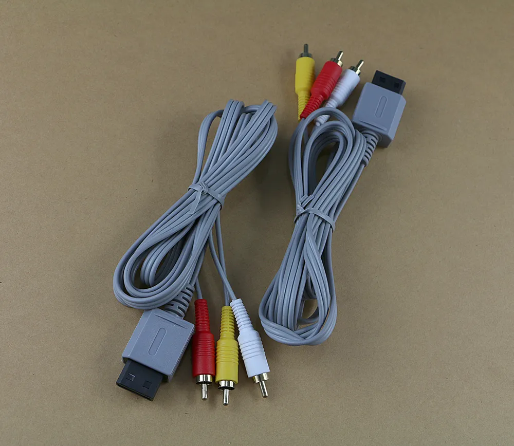 DHgate.com:3 RCA Composite AV Cable for Wii Console, 6 Feet, Gold ...