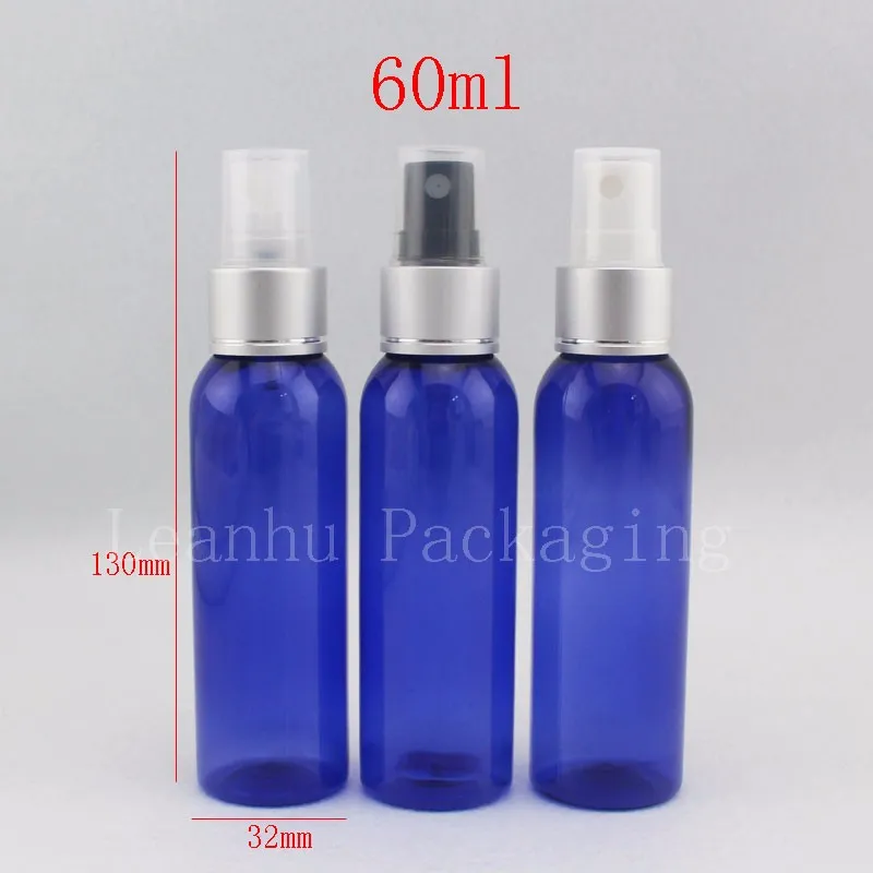 Blue Refillable Plastic Spray Bottles 60ml 2oz Mist Perfume Sprayers ...