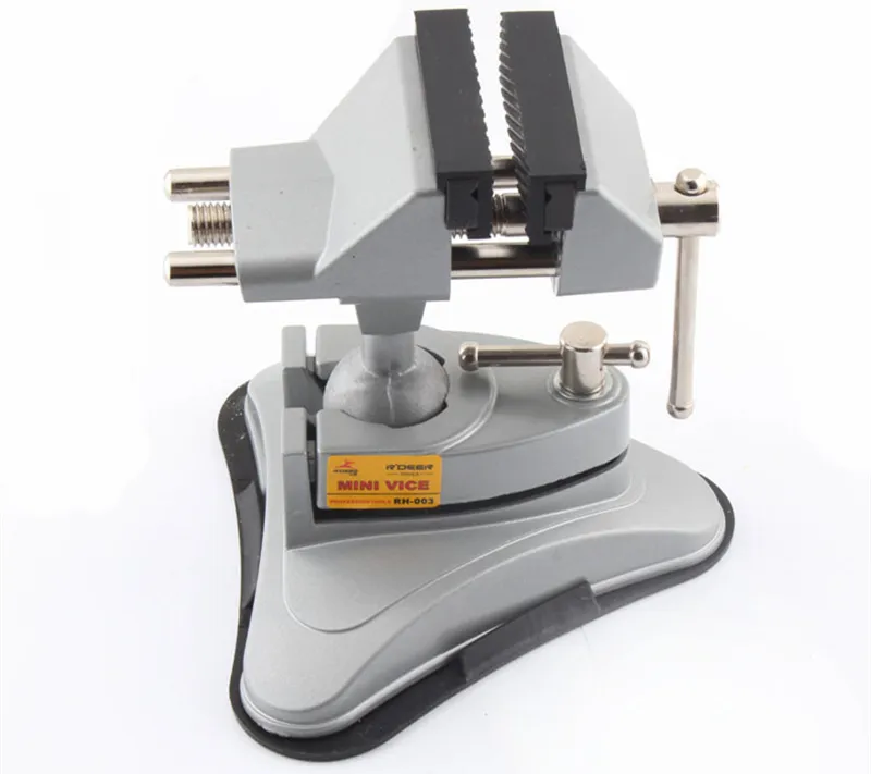 Universal Bench Vise, Aluminum Alloy Table Vise with Rubber Jaws ...