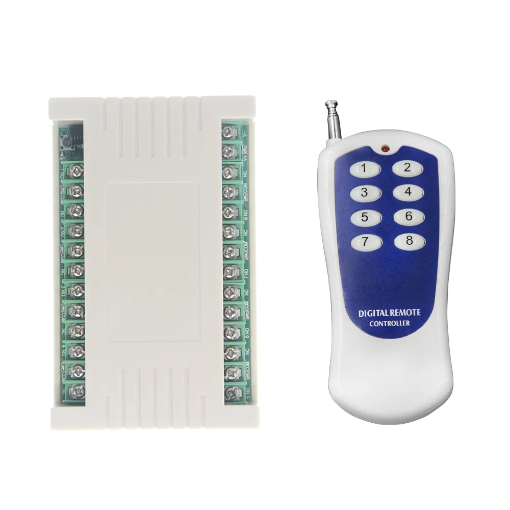 Universal DC 12V 24V 10A 8-Channel Wireless RF Remote Control Switch ...