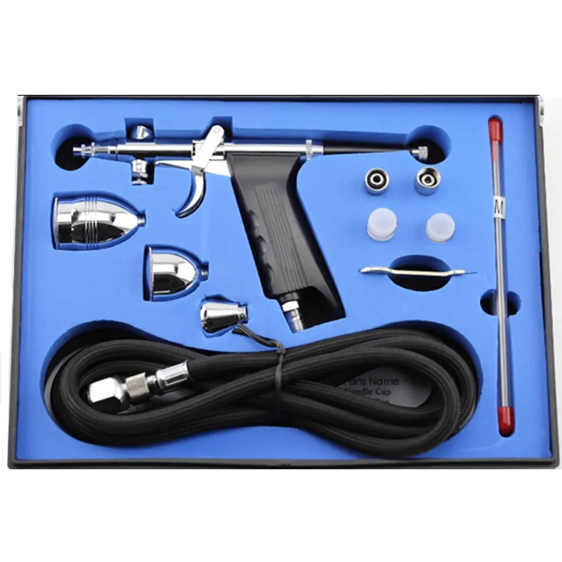 Dual Action Airbrush Spray Gun Kit with Hose for Nail Art, Tattoos ...