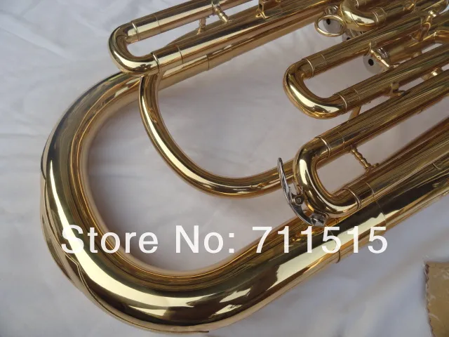 Bb French Horn with Case - Straight Key Brass Baritone Horn, Gold ...