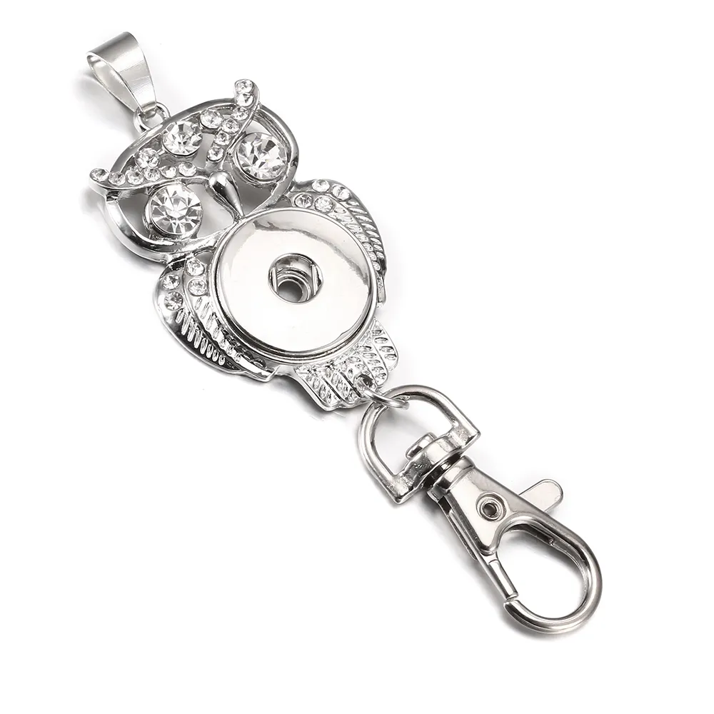 Gold Crystal Snap Button Keychain With 18MM Snaps For Women Unique And ...
