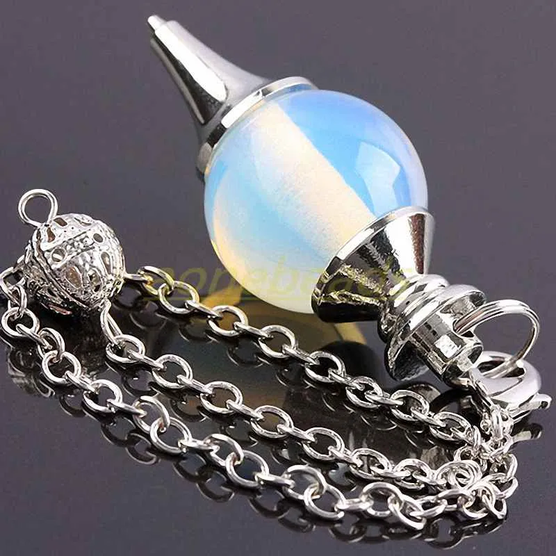 DHgate.com:SUNYIK Opalite Crystal Ball Pendulum, 7 Chakra Healing Dowsing Reiki Pendulum with ...