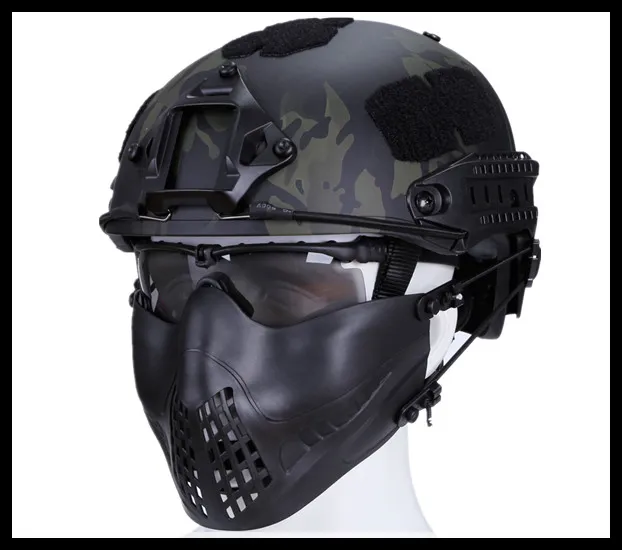 Foldable Tactical Airsoft Face Mask: Adjustable Mesh Protection ...