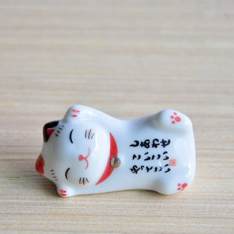 Cute Ceramic Cat Shape Chopstick Stand Rest Spoon Holder Tableware ...