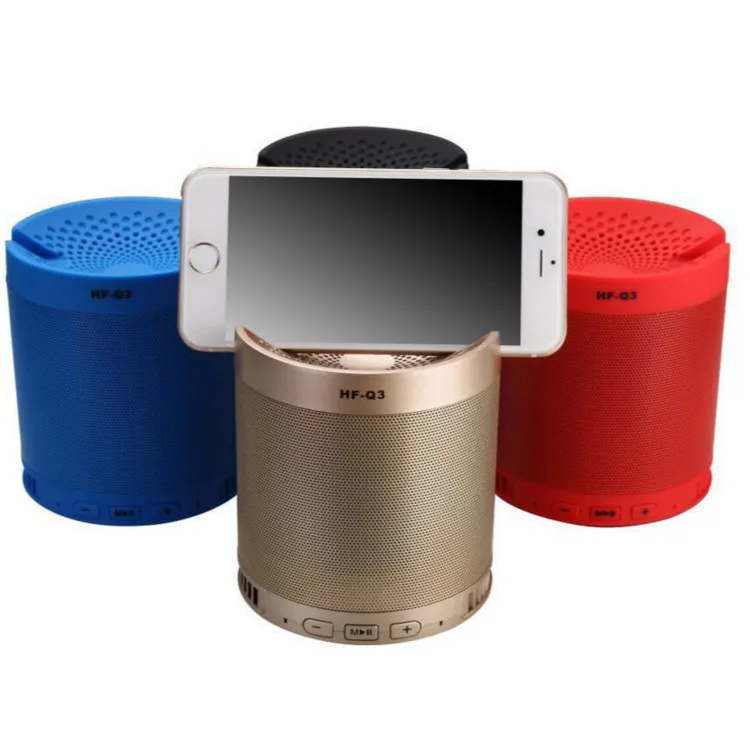 2024 Mini Bluetooth Speaker With Subwoofer, Metal Phone Holder, FM ...