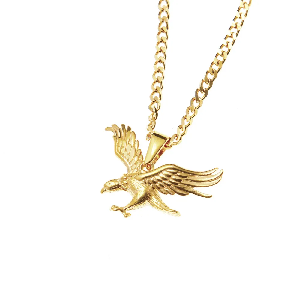 Dapeng Wings Eagle Gold Bird Necklace Lucky Animal Figure Hip Hop Men's ...