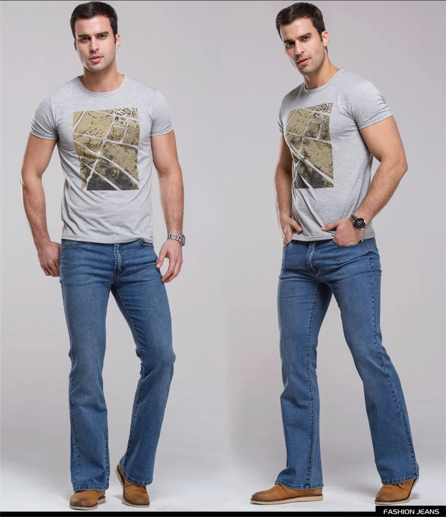 Mens Boot Cut Jeans Slim Fit Stretch Casual Classic... From Ruiqi03 ...
