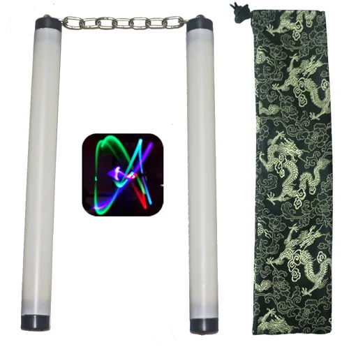 LED Glow Nunchucks For Training And Performance Colorful Martial Arts ...