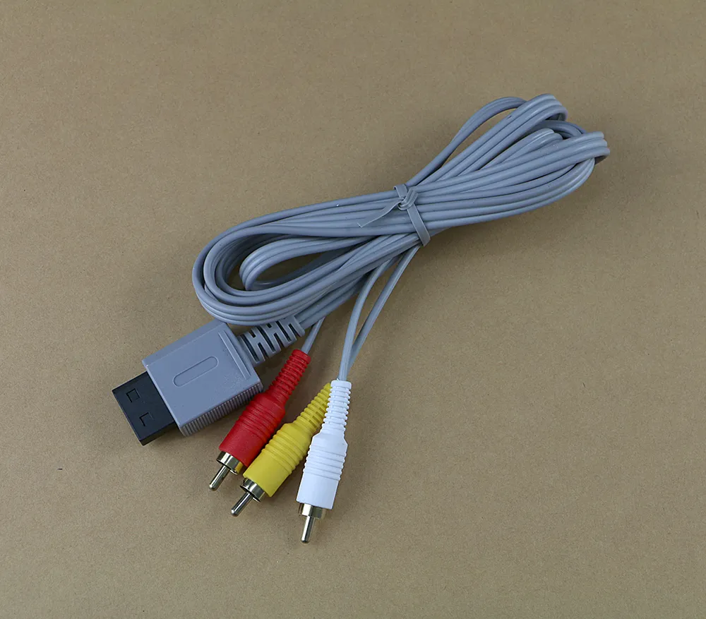 DHgate.com:3 RCA Composite AV Cable for Wii Console, 6 Feet, Gold ...