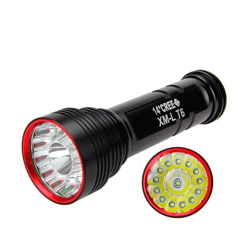 25000 Lumens Super Bright Led Flashlight, Waterproof 14x XM L T6 With ...