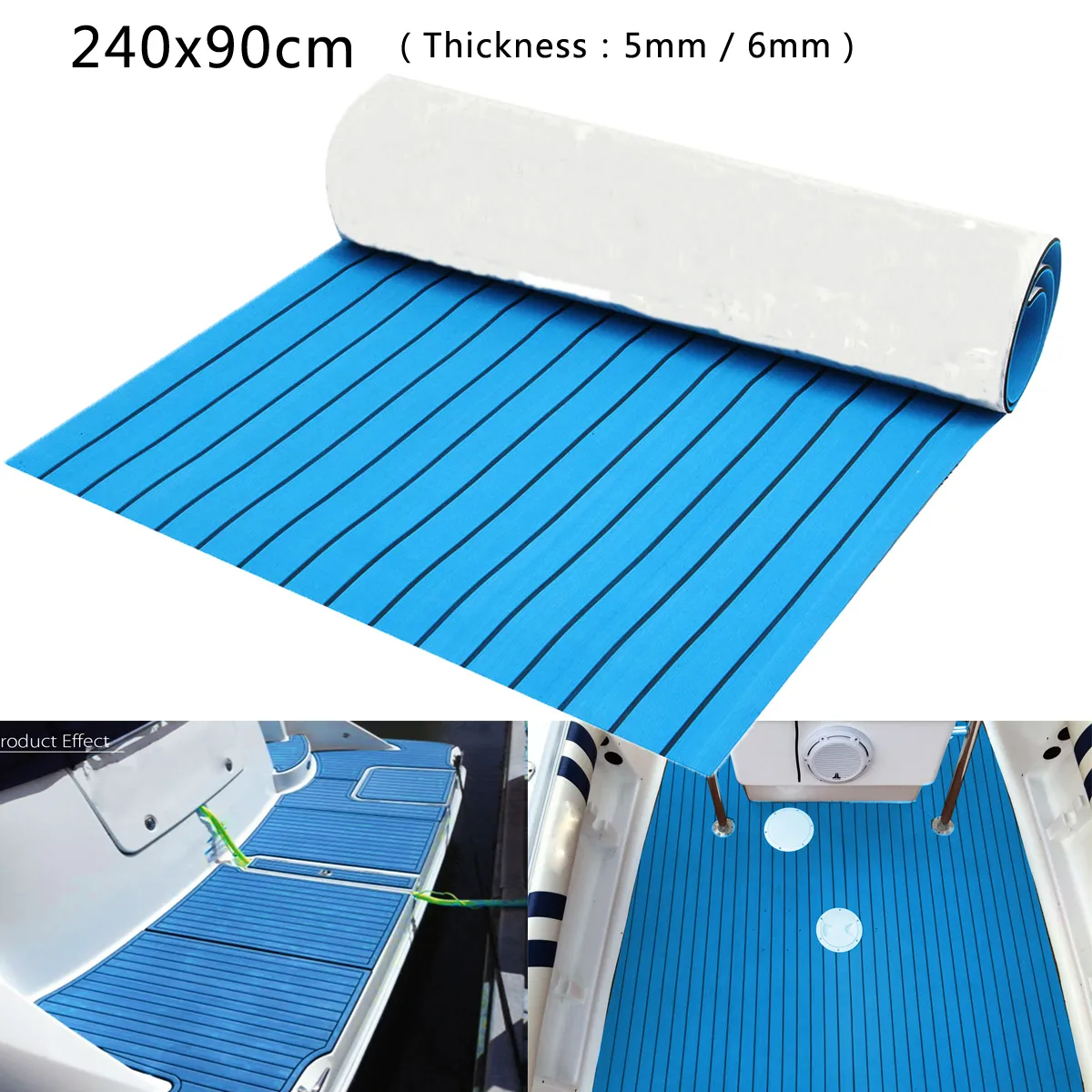 240x90cm Non Skid Marine Flooring Faux Teak EVA Foam Boat Decking Sheet ...