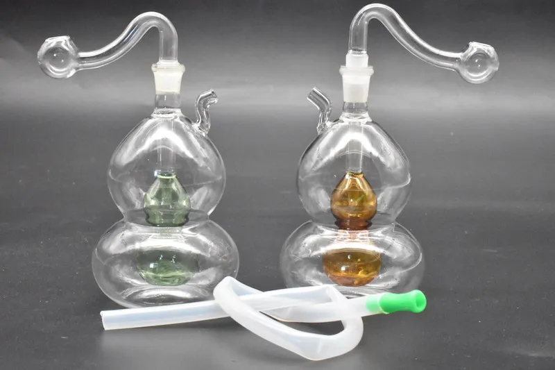 Mini Skull Gourd Glass Oil Rig Bongs Water Pipe Percolator Downstem ...