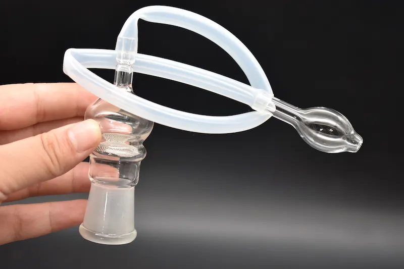 Glass Vapor Whip Adapter: 18/19mm 90 Degree Large Thick Heady Female ...