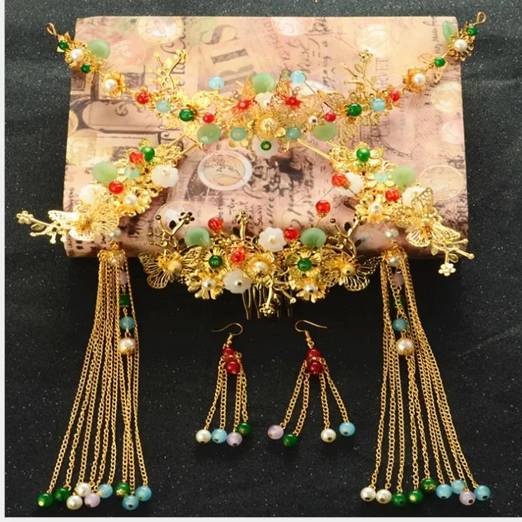 Chinese Style Wedding Bride Headdress Costume Hair... From Yqlpearls999 ...