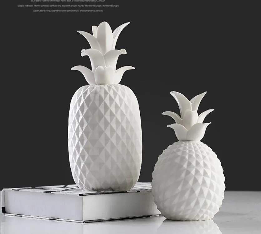 White Ceramic Pineapple