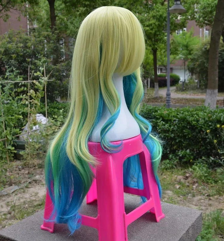 Quetzalcoatl Lucoa Wig Long Wavy Cosplay Wig + Cap, Anime Miss ...