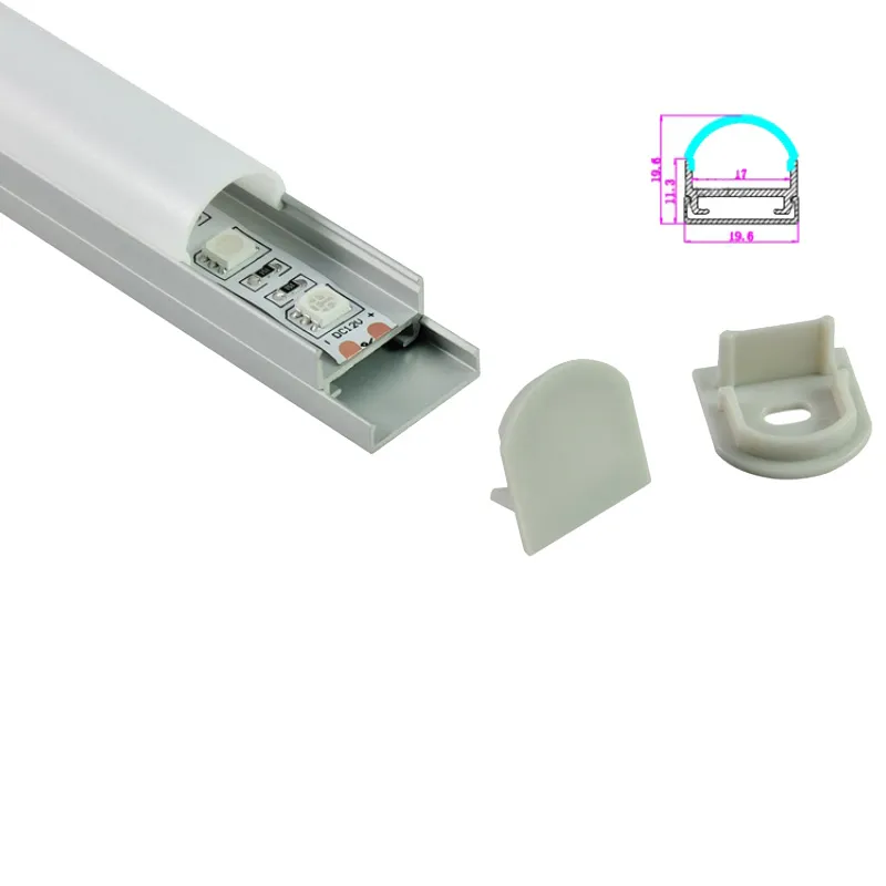 Premium LED Strip Aluminum Channel Housing - 10 x 2M Sets, Domed ...