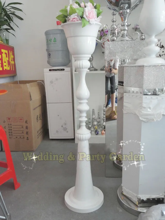 110cm Tall White Metal Aisle Stands for Weddings, Pillars, Crystal ...
