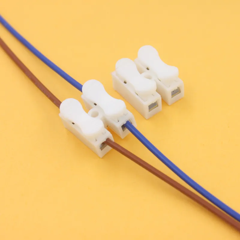 CH 2 Spring Wire Connectors 2 Way Quick Connect Terminal Blocks For LED ...