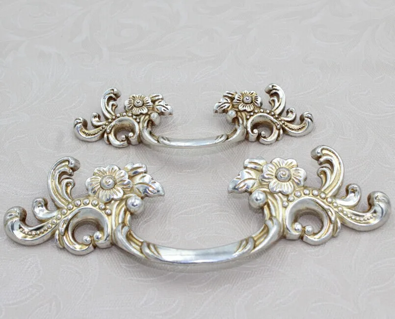 Hole Space 45mm Kitchen Cabinet Handles Antique Silver Drawer Pulls ...