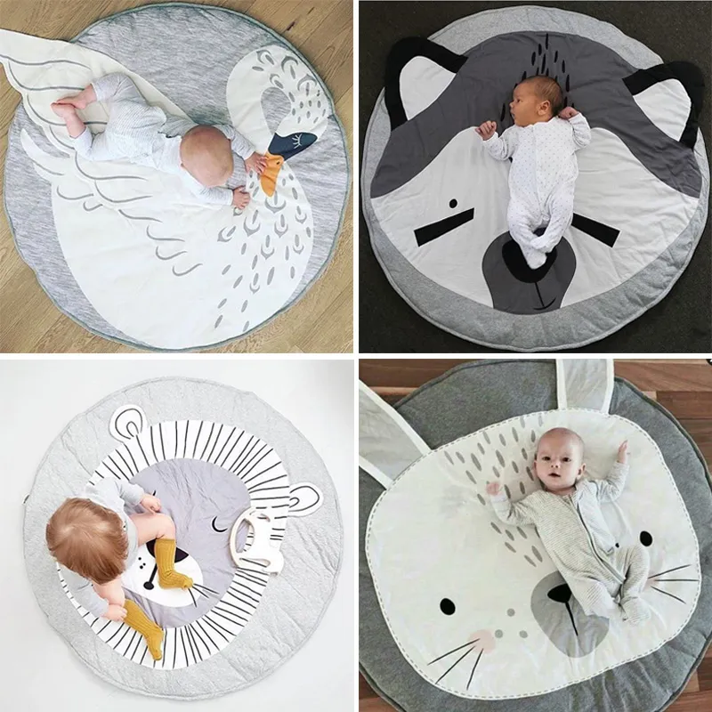 DHgate.com:Soft Cotton Baby Play Mat - Round Swan Design, 90cm Nursery ...