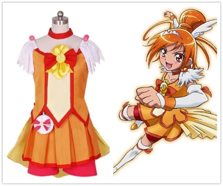 Smile PreCure! Glitter Force Hino Akane Cure Sunny Dress Cosplay ...