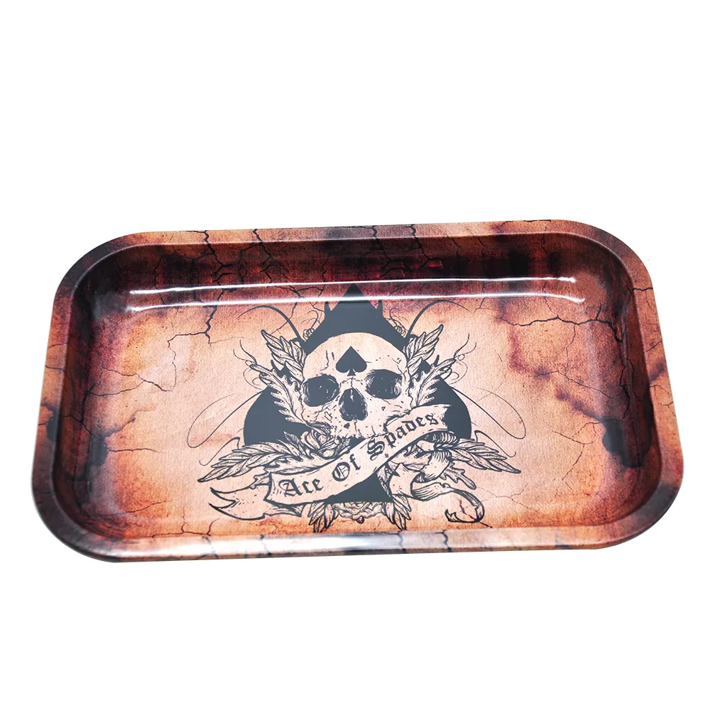 Size 175*275mm Metal Rolling Tray Handroller Lion Skull Hornet Rolling ...