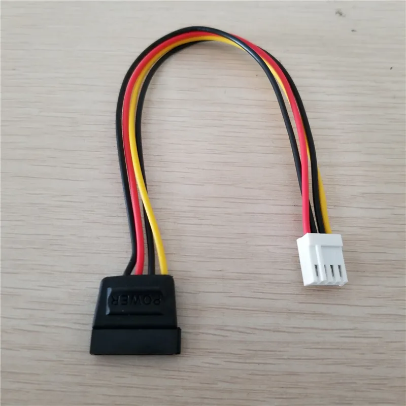 15 Pin SATA Power Cable To 4Pin FDD Floppy Drive Adapter, ITX PC Power ...