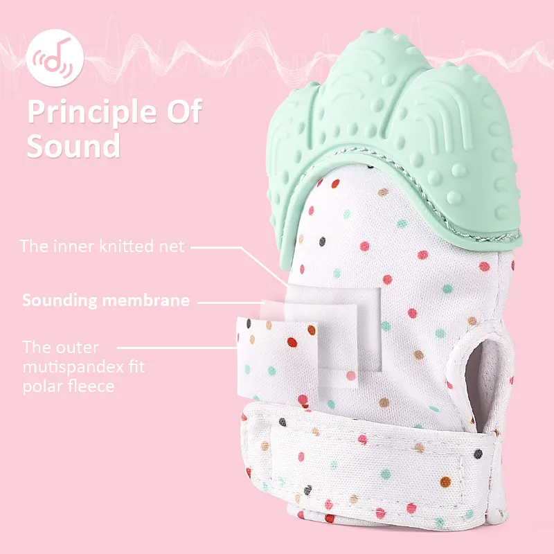 DHgate.com:5-Pack Pastel Teething Mittens: Silicone Chewable Glove ...